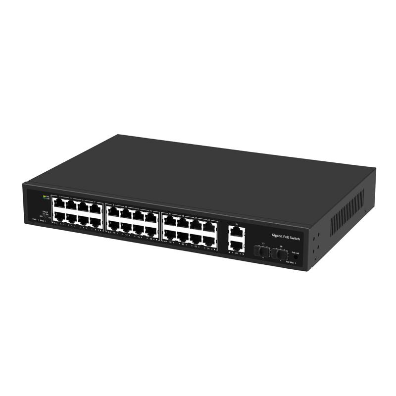 CCTV 24 Port 1000Mbps 300W PoE Network Power over Ethernet Switch with ...