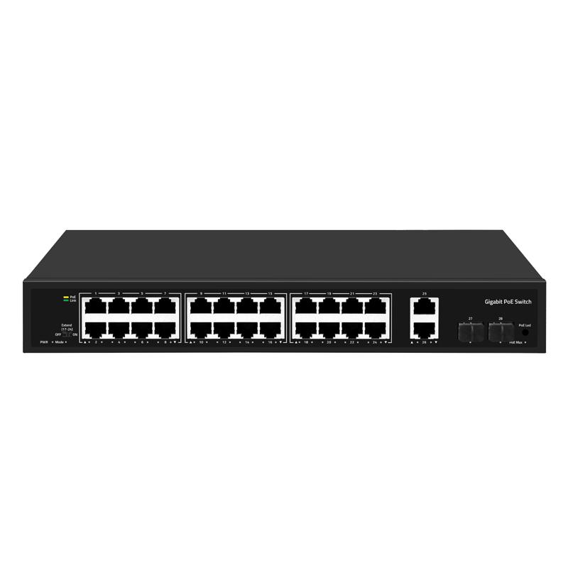 CCTV 24 Port 1000Mbps 300W PoE Network Power over Ethernet Switch with ...
