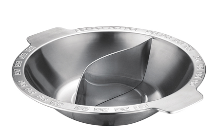 Cooking Ware Stainless Steel Double-Flavor Pot Hot Pot With Divider ...
