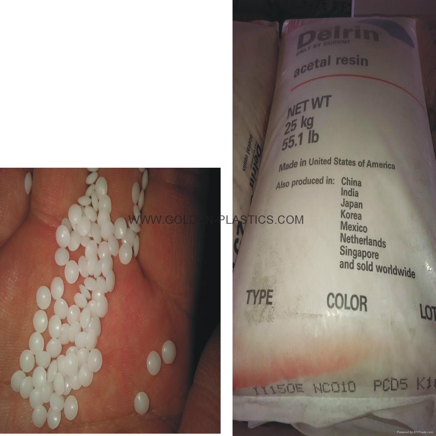 High Viscosity Extrusion Acetal homopolmer DELRIN 100P - Delrin 527 ...