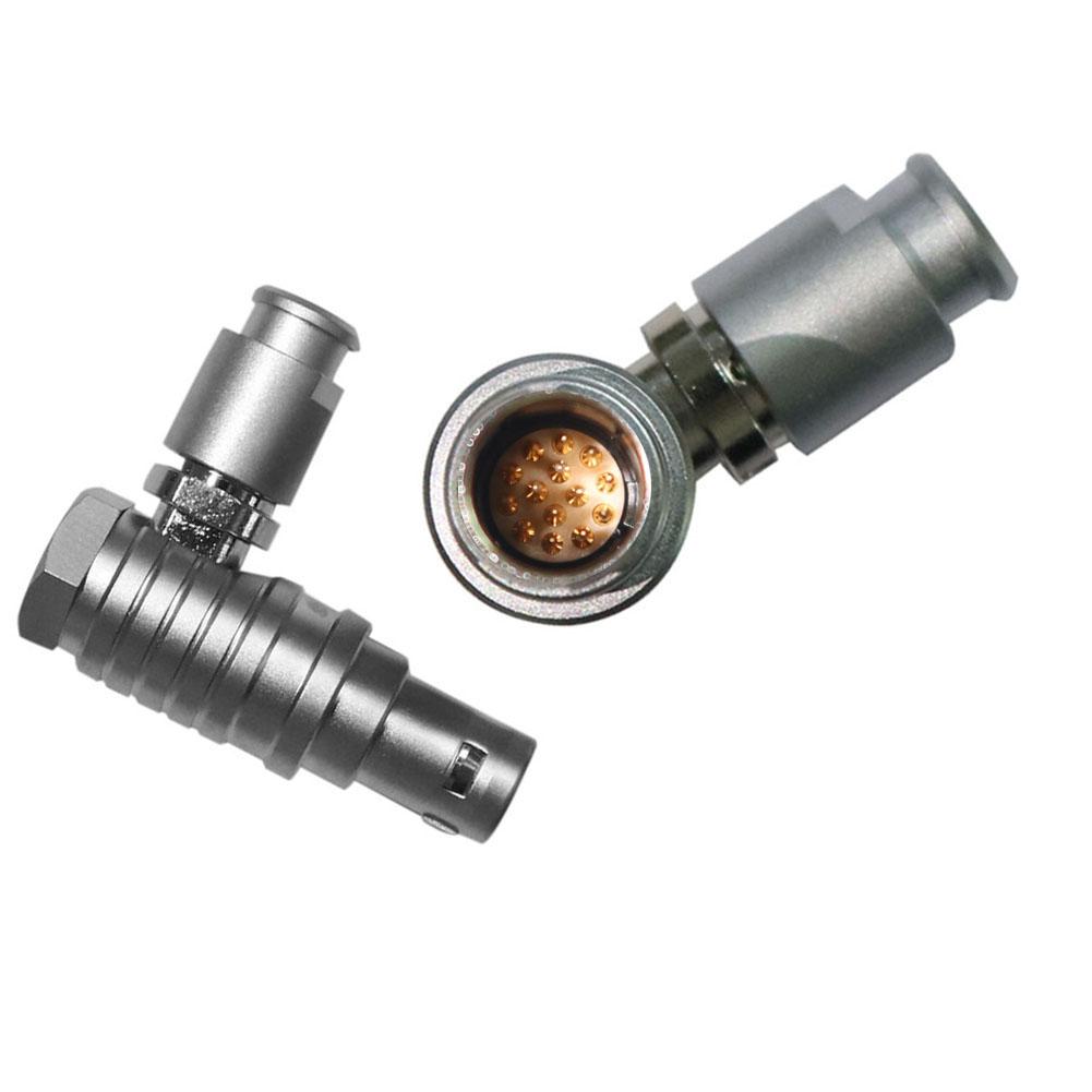 FHG 1B14pin Push-pull circular metal Elbow (90°) plug - FHG 1B 314 ...