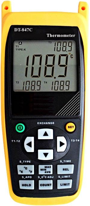 Handheld Thermometer One to Four input Thermocouple with USB - China