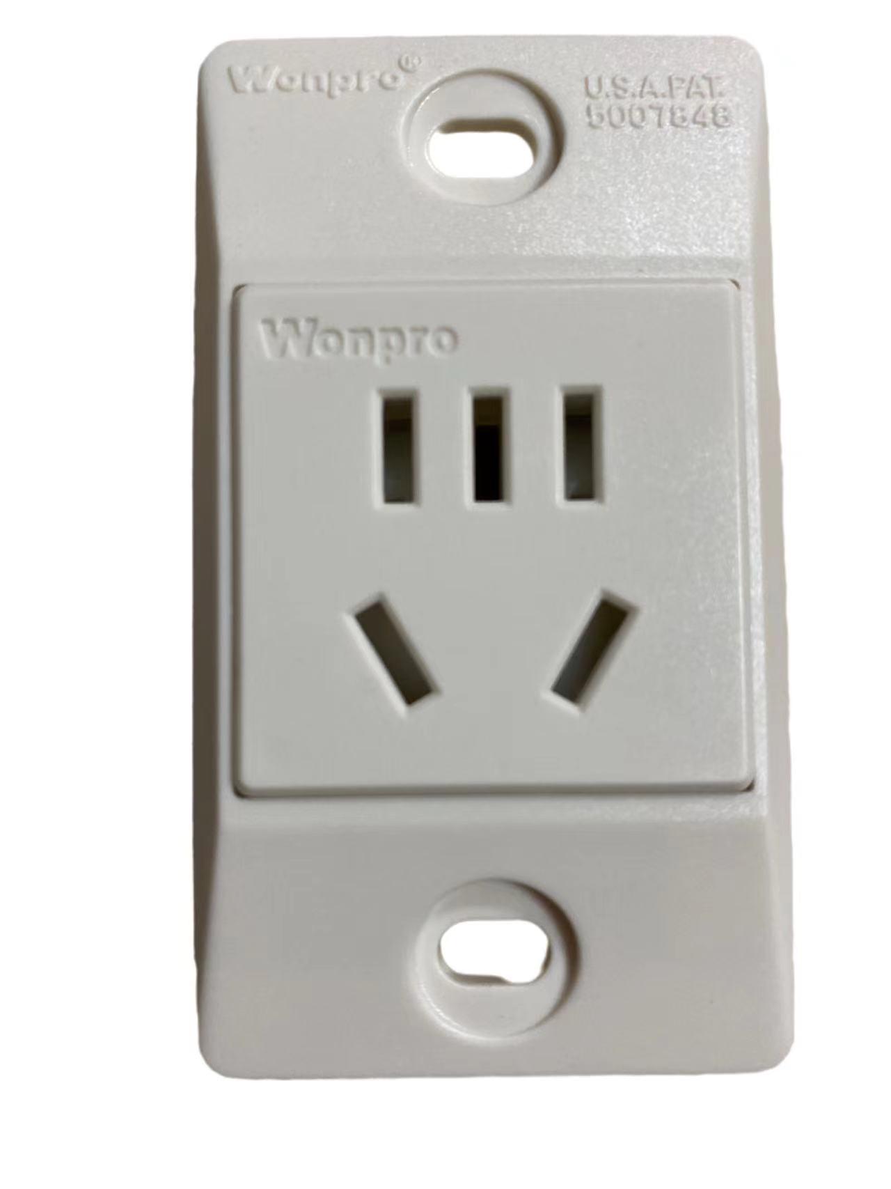 埋入式一位工业用国标2+3极插座带锁线螺丝(WF-9.1R16BTNS-W 10A) - 福建省 - 生产商 - WF-9.1埋入式简易型