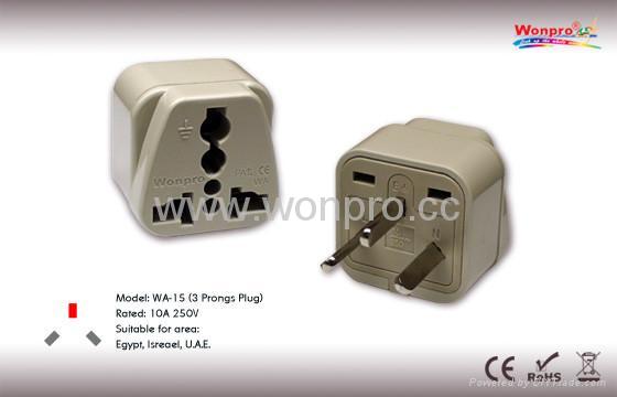 Israel Plug Adapter (Grounded, Flat Rectangle))(WA-15) - Wonpro (China ...