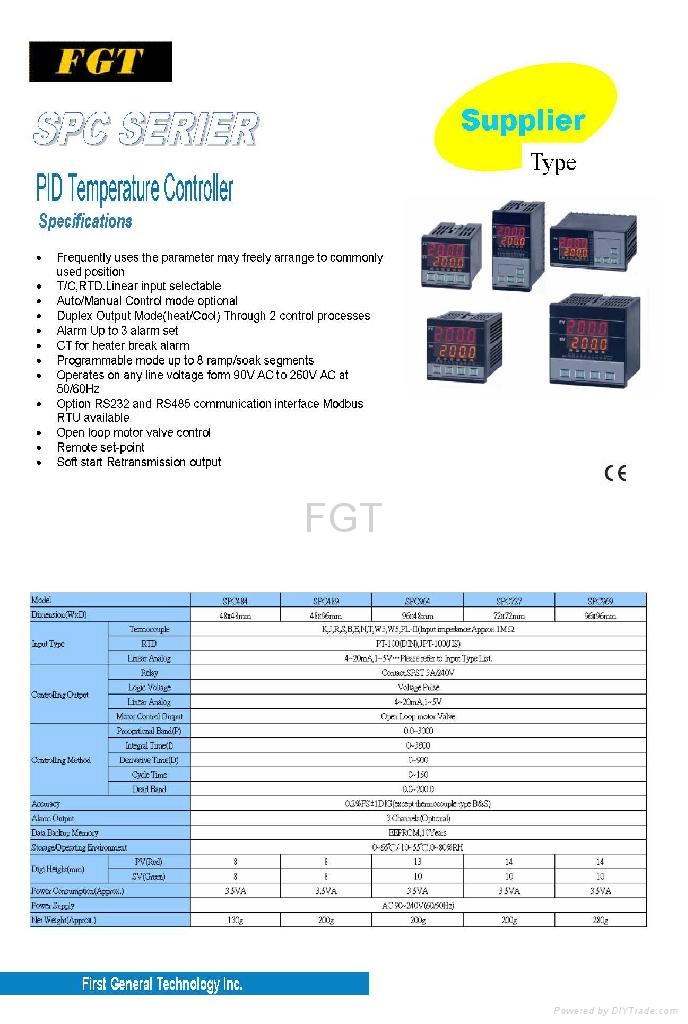 SPC PID Temperature Controller - SPC484 - FGT (Taiwan Manufacturer ...