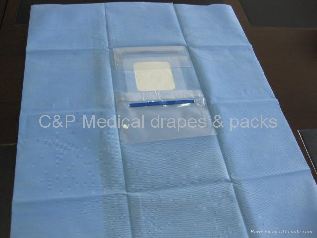 Ophthalmic drape with 1 fluid collectiion pouch - China - Manufacturer