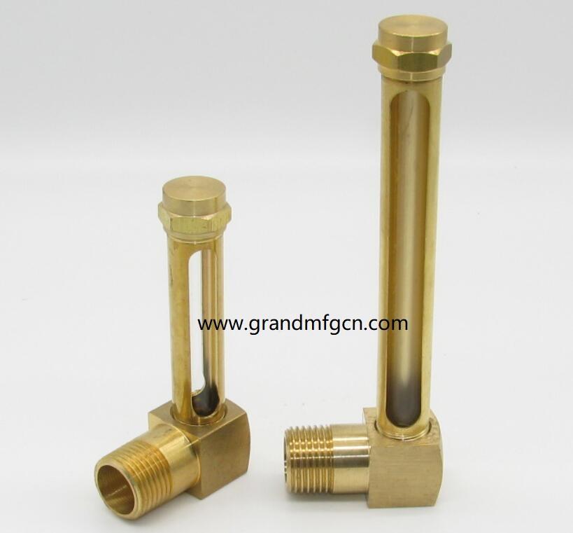 Brass tubuar Vented Oil level Gages indicator gauges - GM-L-NPT1/2-100 ...