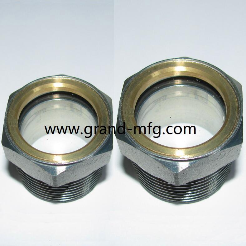 Pump 1/2" NPT Carbon Steel oil level sight glass Zinc plated with ...