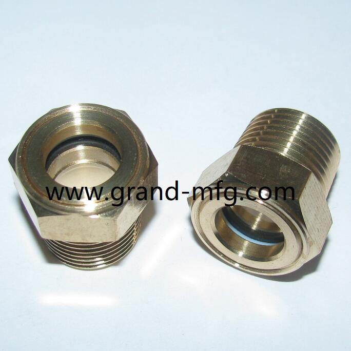 NPT1/4 inch Brass Oil level Sight Glass Plug for process centrifugal