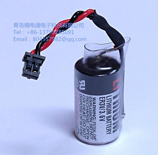 TOSHIBA 1/2 AA Lithium Battery ER3V/3.6V 1000mAh ER3V +HRS Connector ...
