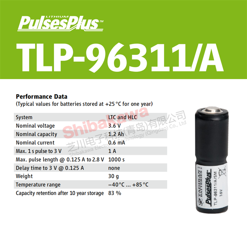 TLP-91111/A TLP-91311/A TLP-92111/A Tadiran PulsesPlus Battery (China ...