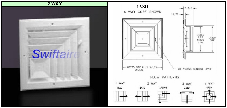Aluminum Square Diffuser - 2ASD - Swiftaire (Hong Kong Manufacturer ...