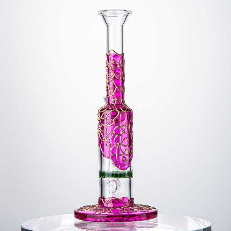 Beautiful Purple Bong Glass Bongs Percolator Tube Glass Water Pipes ...