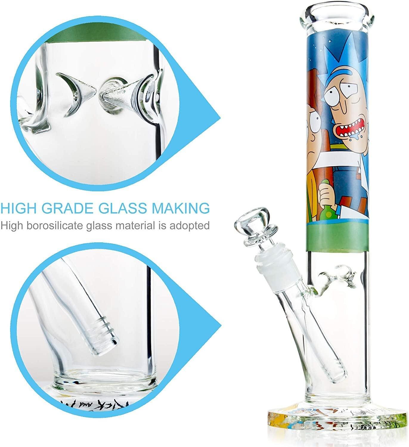 Cartoon Water Bongs Straight Handmade Stickers Pipes Hookah Smoking ...