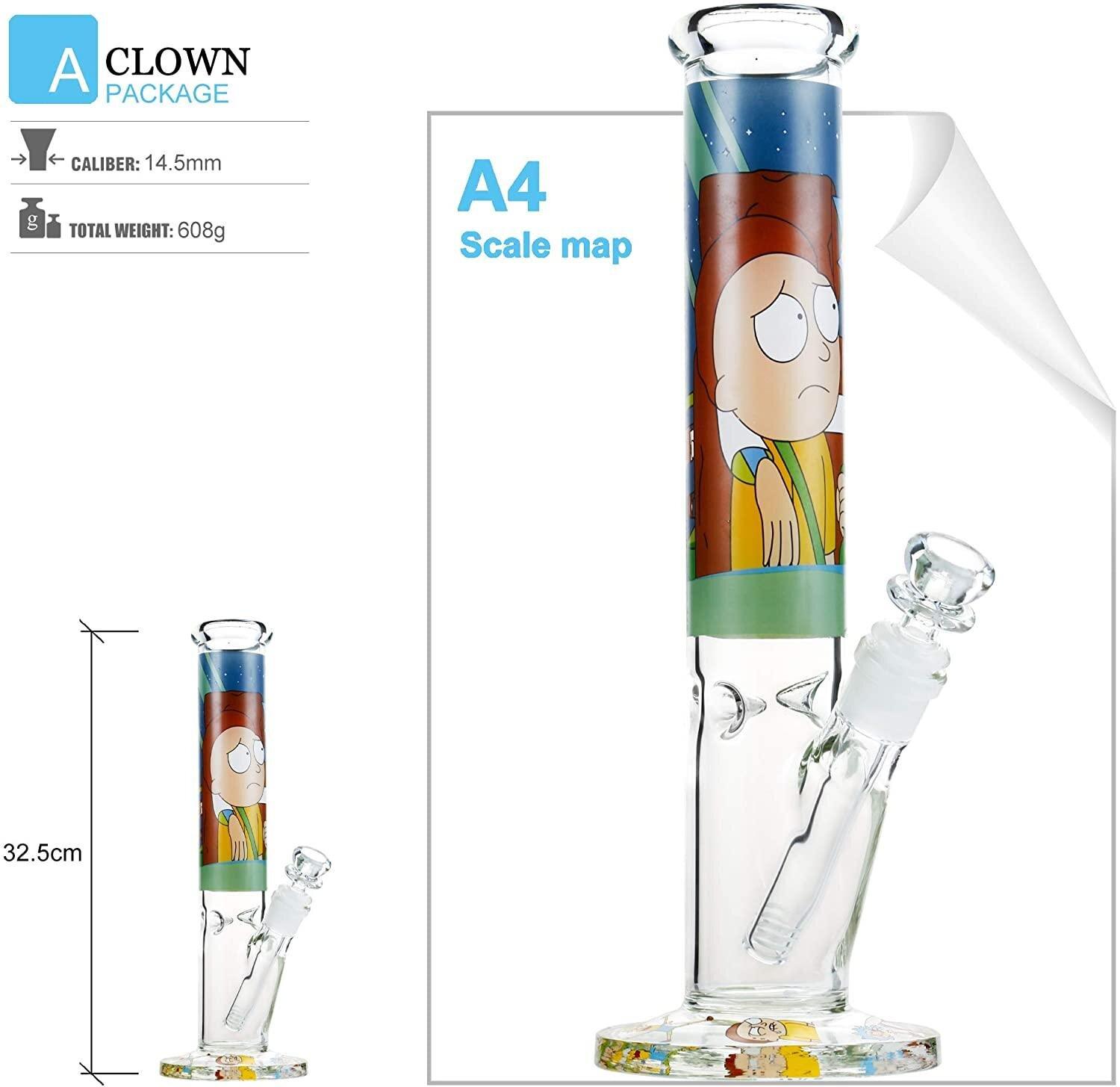 Cartoon Water Bongs Straight Handmade Stickers Pipes Hookah Smoking ...