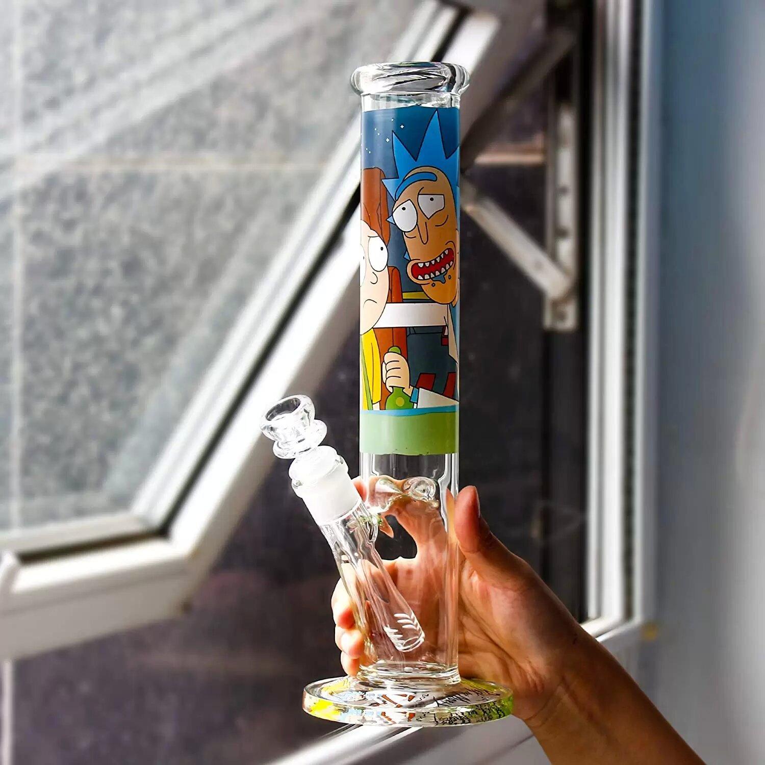 Cartoon Water Bongs Straight Handmade Stickers Pipes Hookah Smoking ...