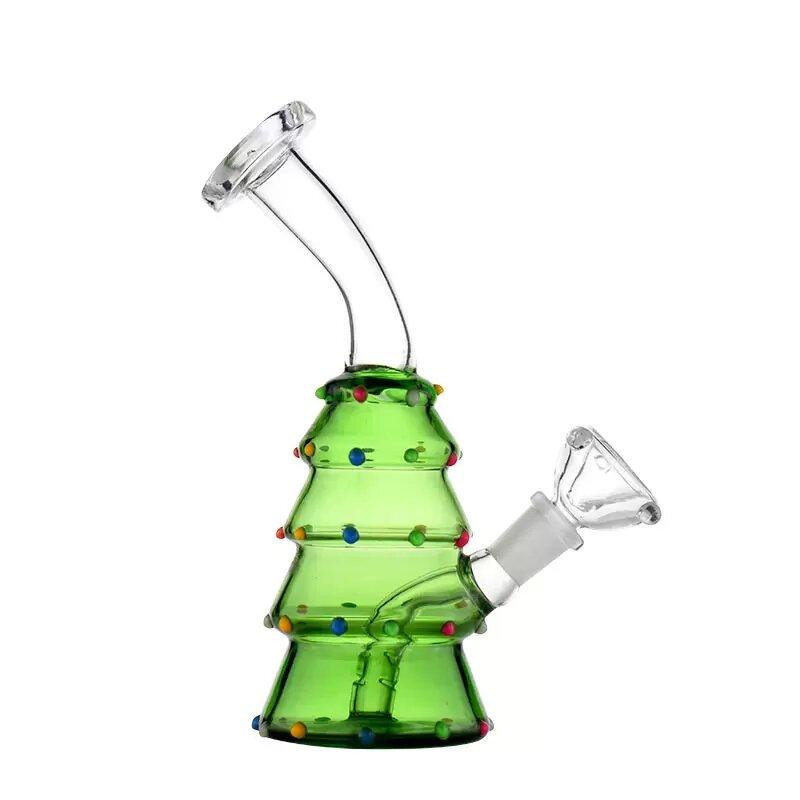 christmas tree shape bent type hookah glass bong - PH032 - hengyi ...