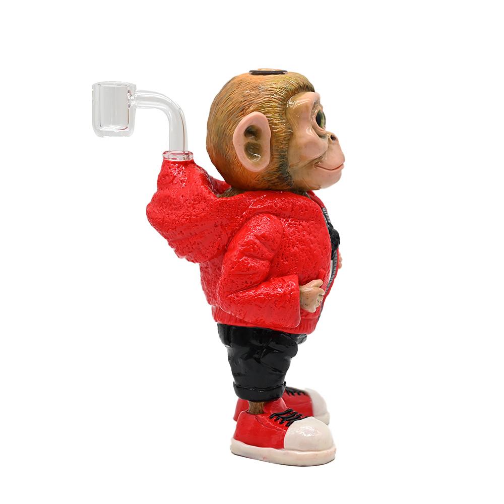 Glass Bong With Polymer Clay Cute Monkey,Glass Water Pipe ...