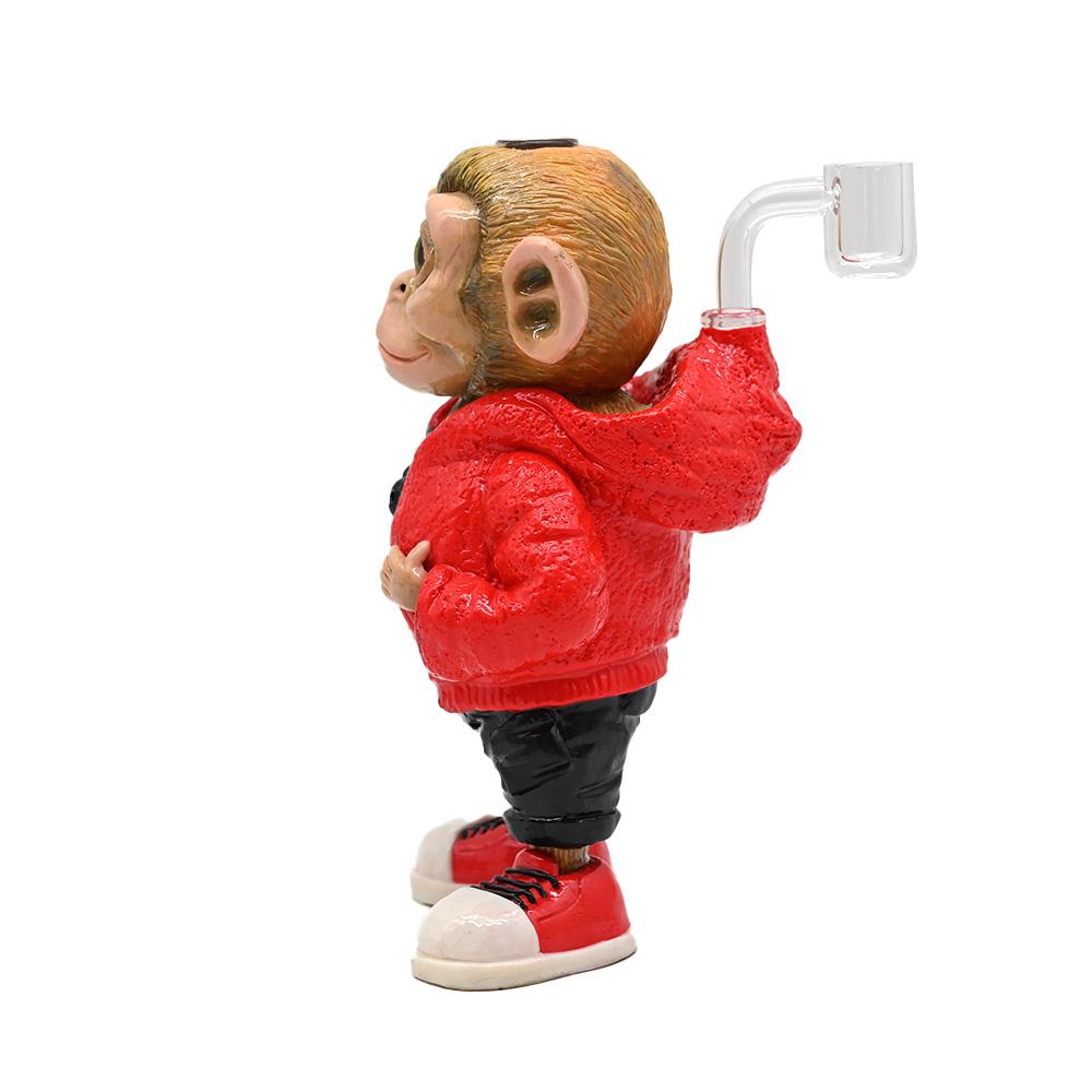 Glass Bong With Polymer Clay Cute Monkey,Glass Water Pipe ...