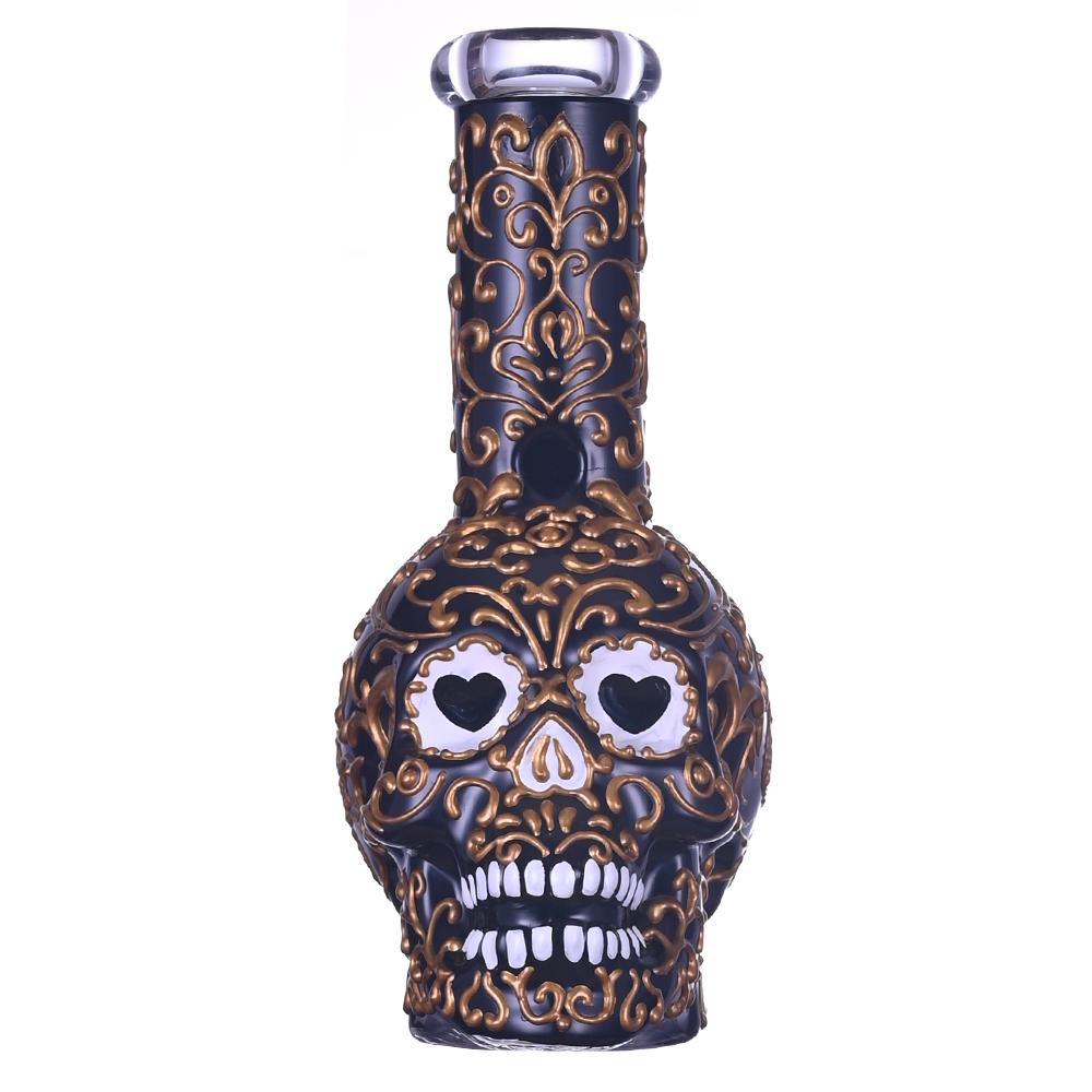 Hand Drawn Human Skeleton Glass Beaker Bong,Cute Halloween Pipe ...