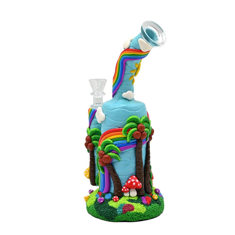 3D Cute Coconut Tree,Mushroom,Small House,Rainbow,Borosilicate Glass ...