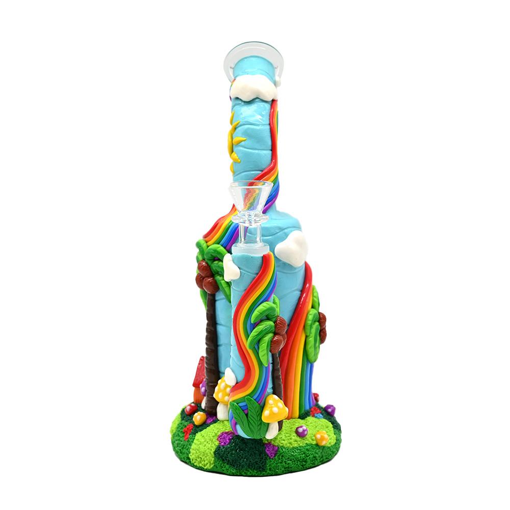 3D Cute Coconut Tree,Mushroom,Small House,Rainbow,Borosilicate Glass ...