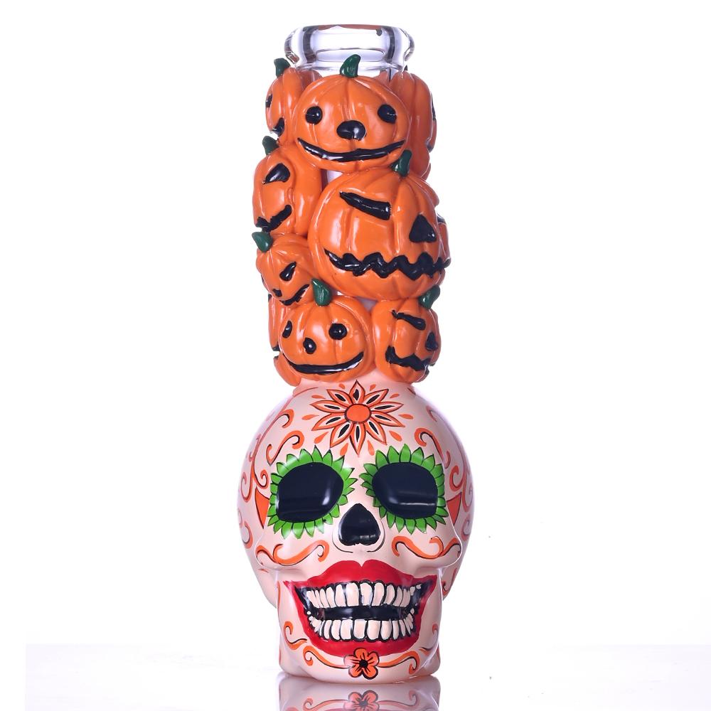 Skull Glass Beaker Bong,Cute Halloween Pumpkin,Glass Water Pipe With ...