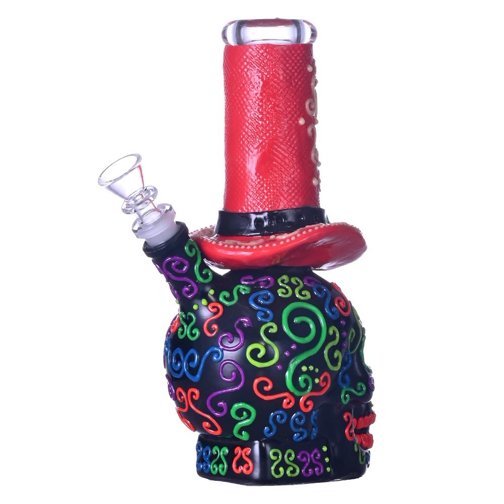 Hand Drawn Human Skeleton Glass Beaker Bong,Line With Glow In The Dark ...