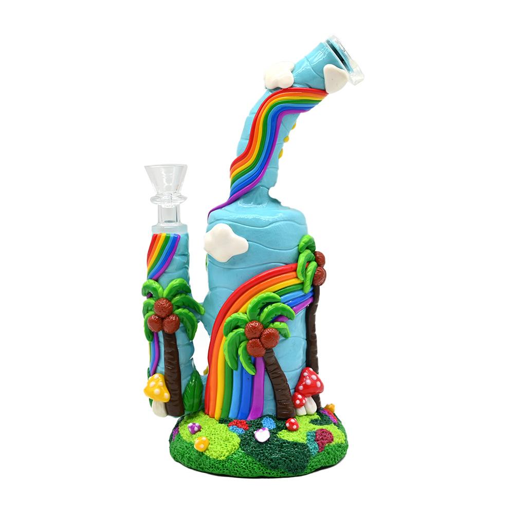 Colored Polymer Clay Glass Water Pipe,3D Cute Coconut Tree,Mushroom ...