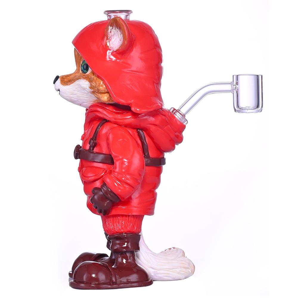 Colored Polymer Clay Glass Pipe,3D Cute Fox,Borosilicate Glass Bong ...