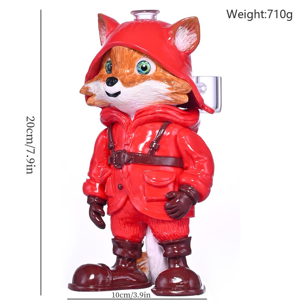 Colored Polymer Clay Glass Pipe,3D Cute Fox,Borosilicate Glass Bong ...