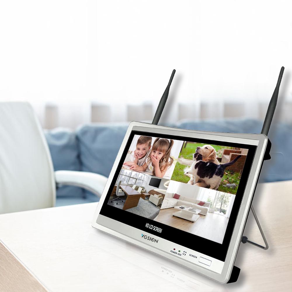 12.5 inch Disdplay 4 camera Wireless Security system - VG-1.0MP-4CH-R ...