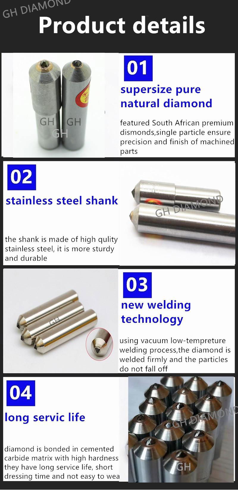 Single crystal Diamond dressing tool Diamond grinding wheel dresser ...