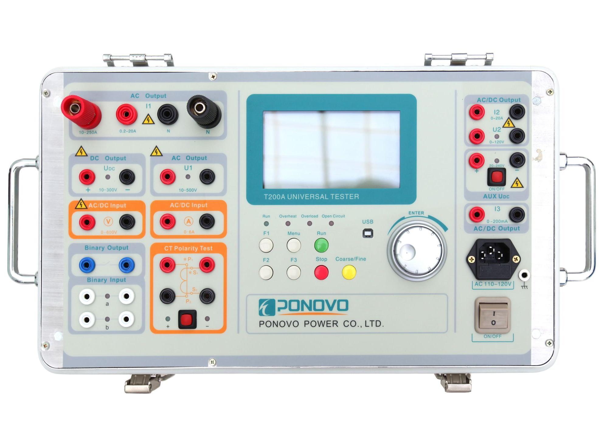 Ponovo T200A Secondary Injection Test Set Single Phase Relay Testing
