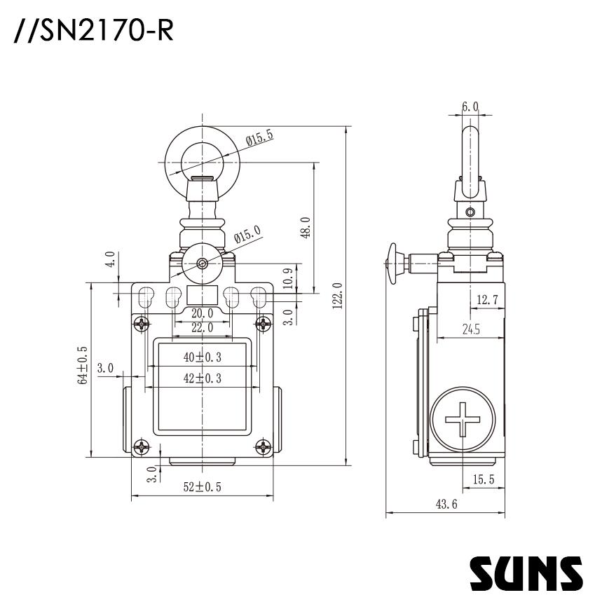 供應手動拉線開關SUNS美國三實SN2170-SL-C-R單向拉繩開關 手動復位 - 上海市 - 生產商 - 產品目錄 - SUNS 限位開