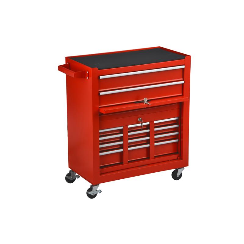 Chest Rolling Tool Box metal Cabinet Sliding Drawers Heavy Duty with 8 ...