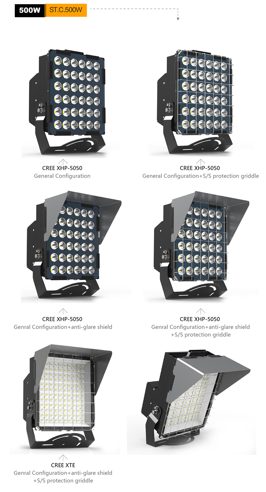 LED Stadium Light - C Series - ST.C.1000W - Kingstar (China ...