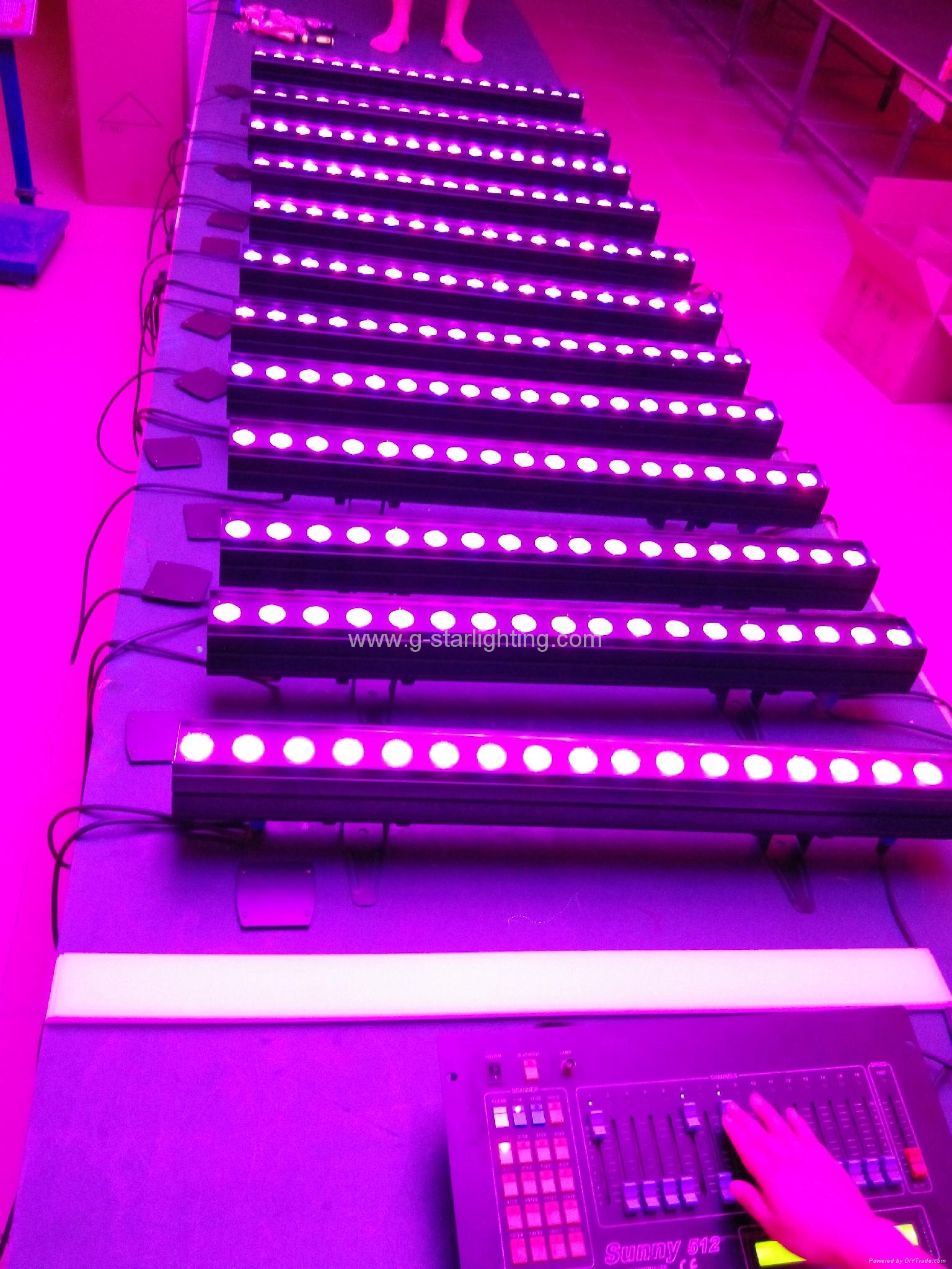 18*10w 4in1 leds single point of control wall washer/ indoor led wall ...