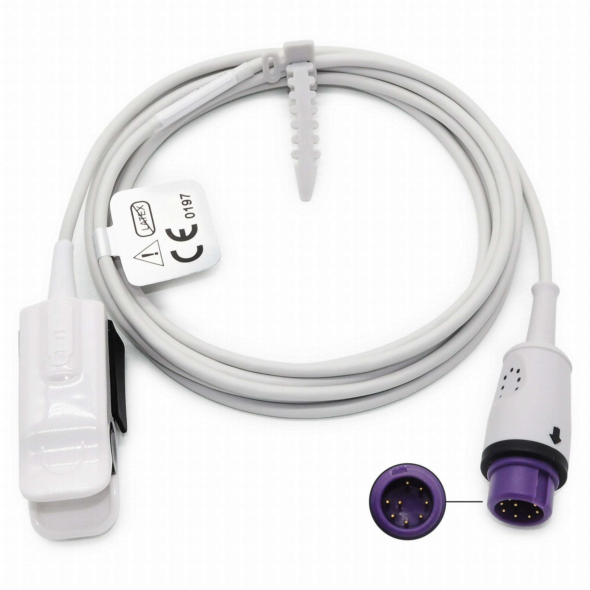 Mindray Spo2 Sensor Masimo Oximax version, 8 pins - T5 /T8 - Mindray ...