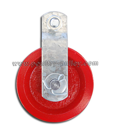 Double 3 1/2" cast iron Red pulley - HS118361C (China Manufacturer ...