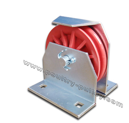 Double 3 1/2" cast iron Red pulley - HS118361C (China Manufacturer ...