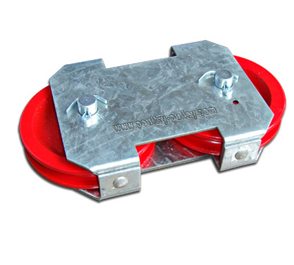 Double 3 1/2" cast iron Red pulley - HS118361C (China Manufacturer ...