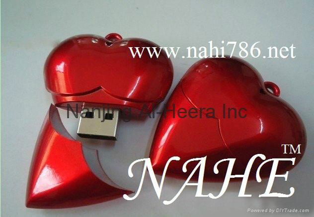 Heart Shape USB Flash Drive - AHE1325 - NAHE (Pakistan Manufacturer ...
