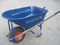 100L Master builder's steel wheelbarrow contractors wheel barrow poly ...