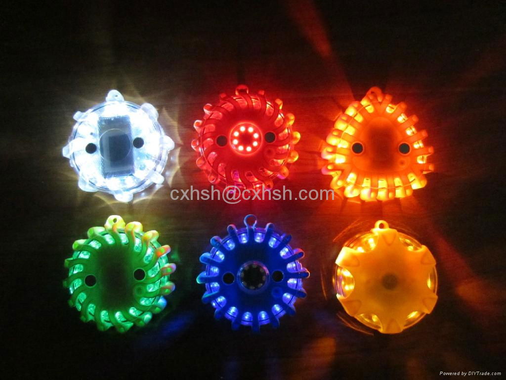 9 in 1 blue 6 packs rechargeable led road flares - HS-8106-6R - HUASHUN ...