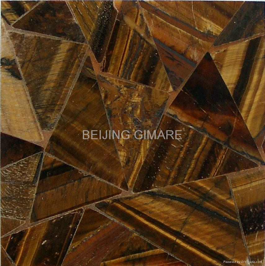 Nature tiger-eye stone mosaic slab - PM5004-G - Gimare (China ...