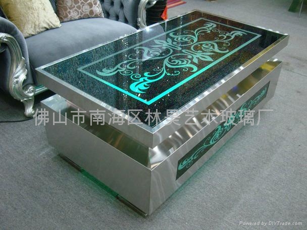stainless steel ktv table - Linhao Art Glass (China Manufacturer ...