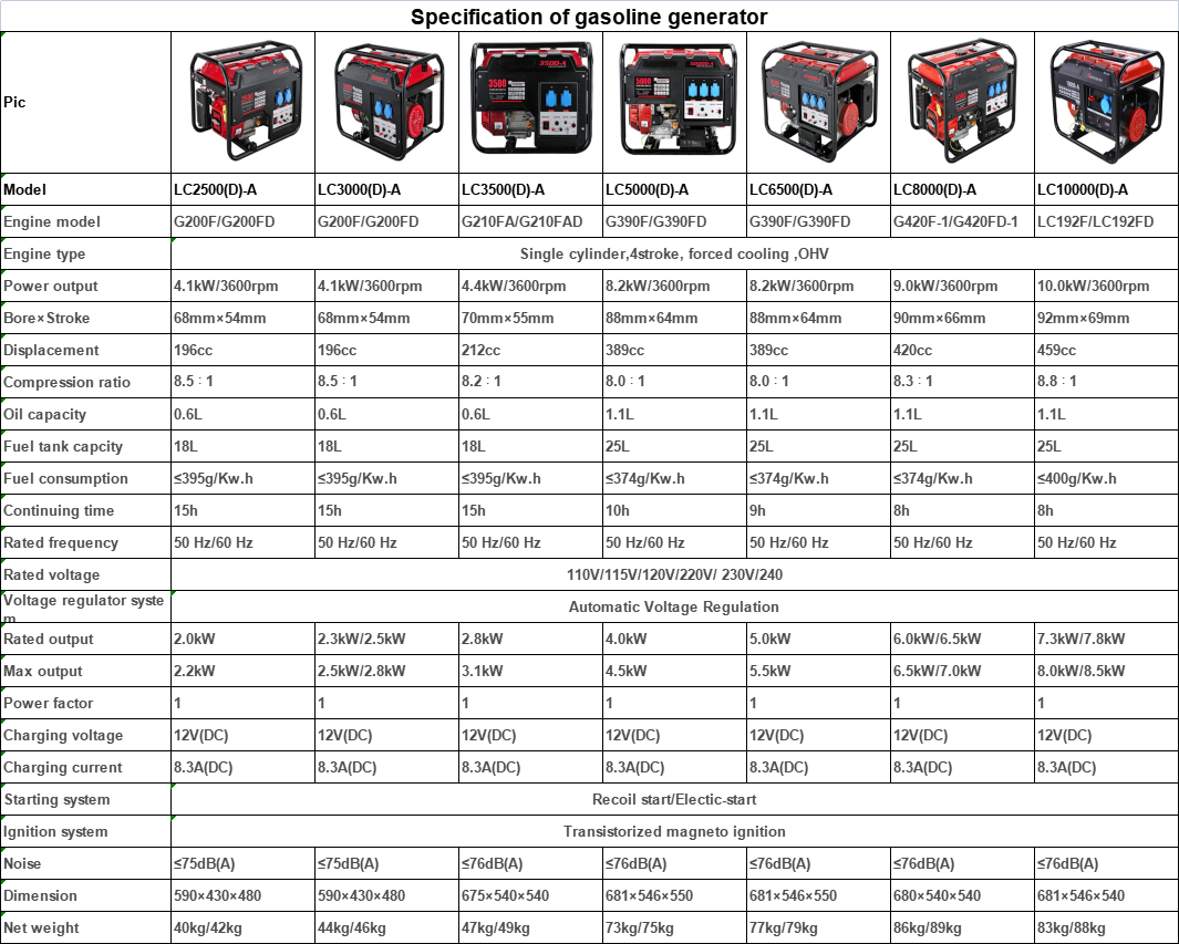 gasoline generator with EPA, Carb, CE, Soncap Certificate - SJ (China ...