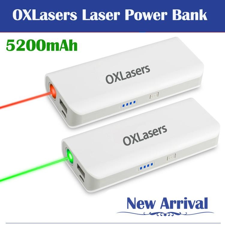 OXLasers OX-20 5200mah power bank for phones and tablet pc with laser ...