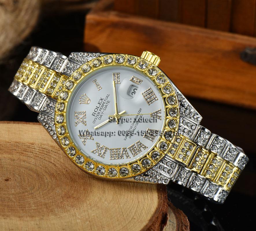 Diamond Watches, Copy Rolex Watches, Rolex Wrist, Color Diamond Steel ...
